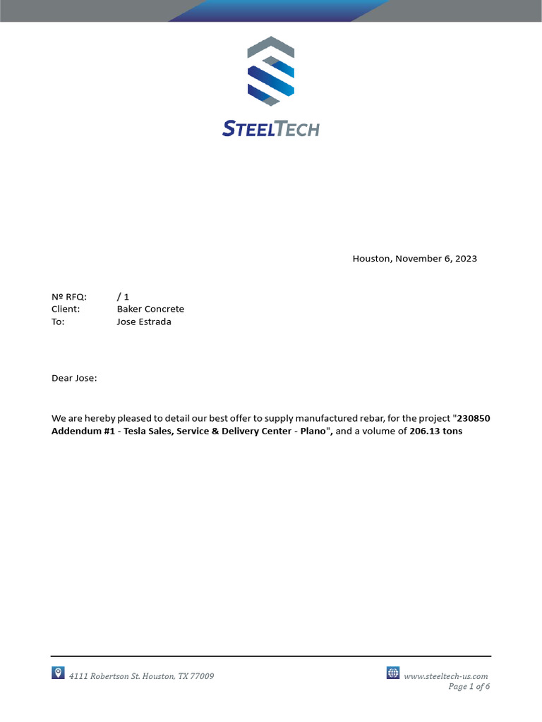 SteelTech Baker Tesla Sales Service & Delivery Center | PDF | Sidewalk ...