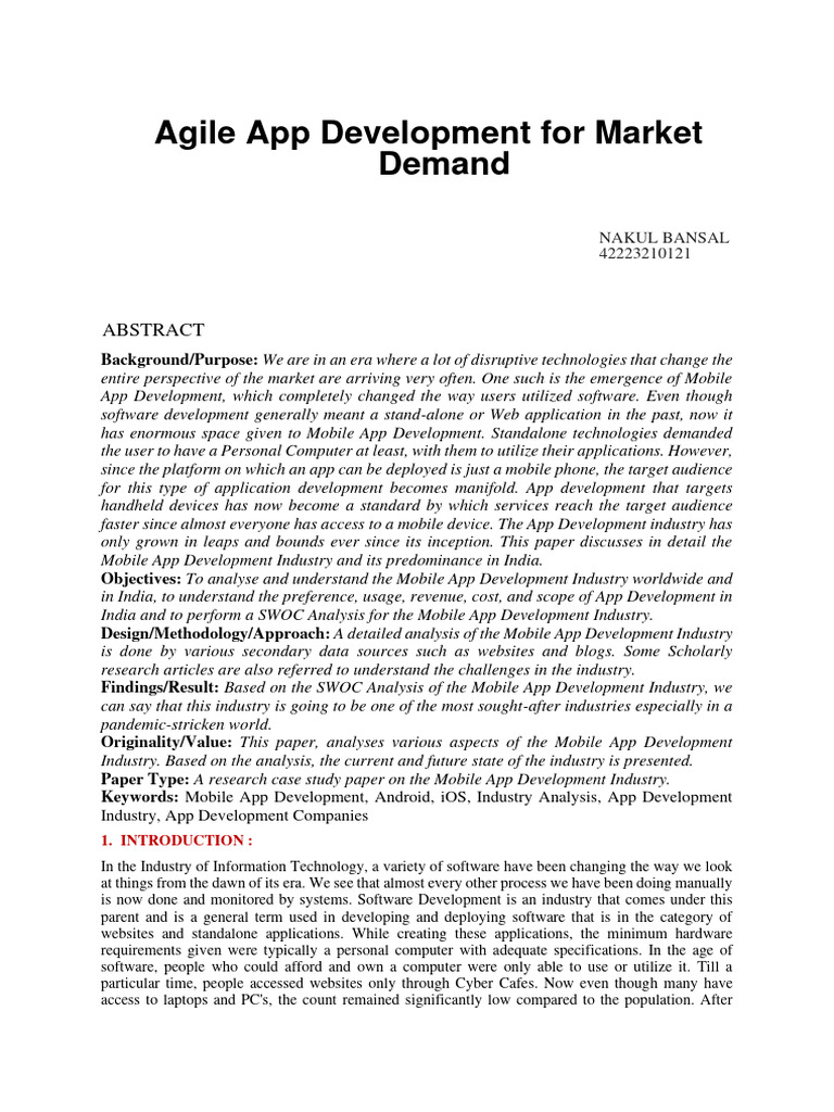 Mobile App Development in India | PDF | Mobile App | Android (Operating System)