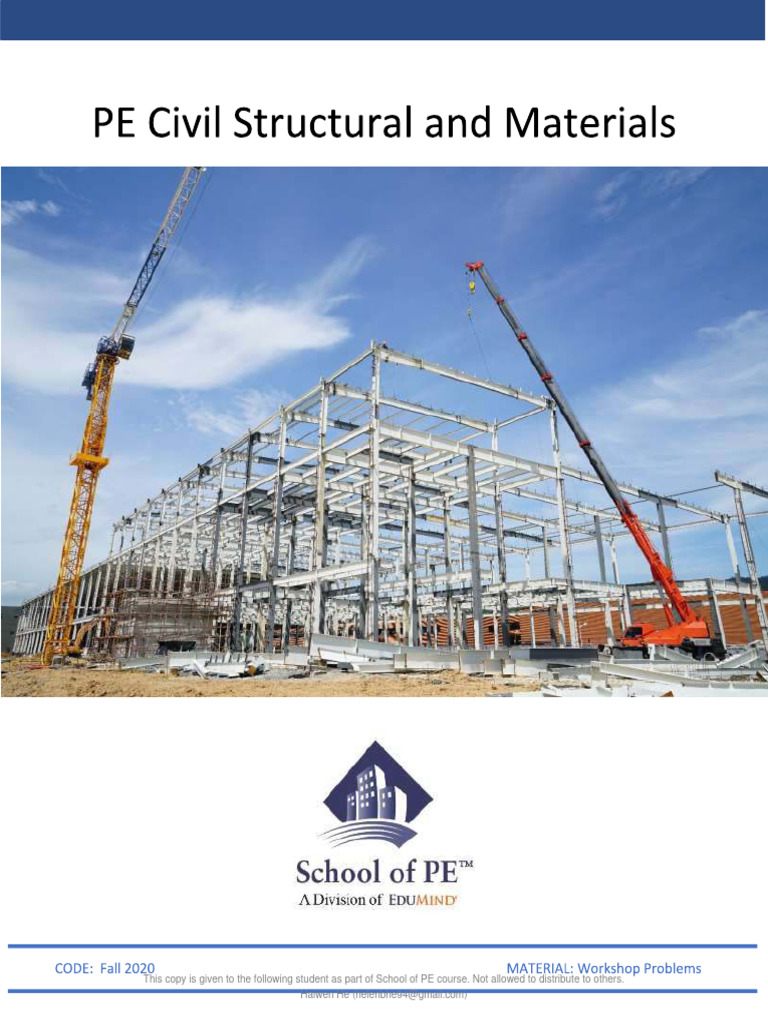 School of PE Structural Depth Workshop Problems | PDF | Beam (Structure ...