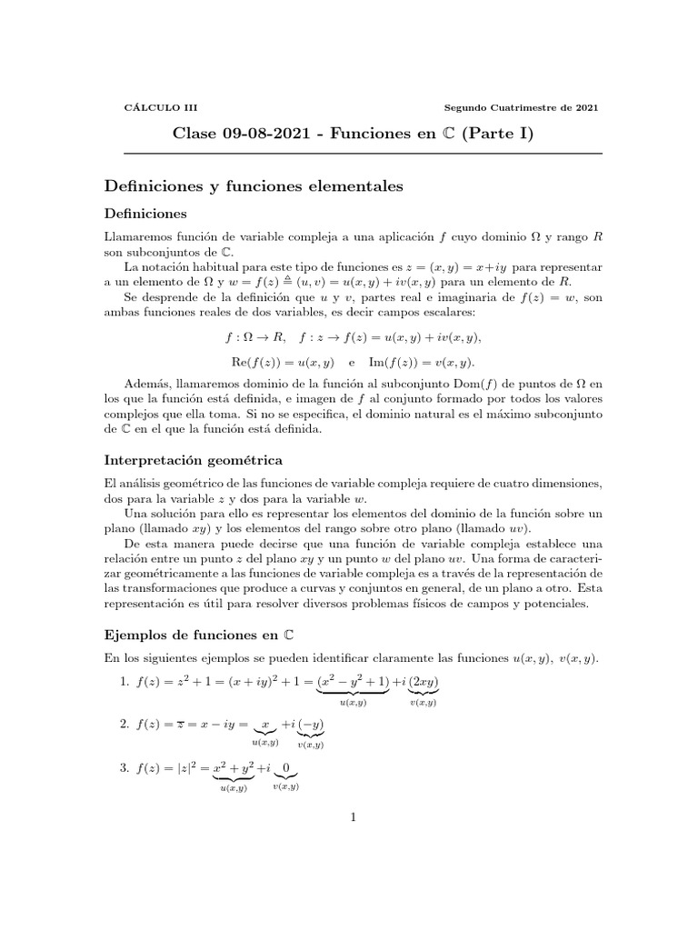 Clase 09-08-2021 - Funciones en C (Parte I) : Definiciones | PDF ...