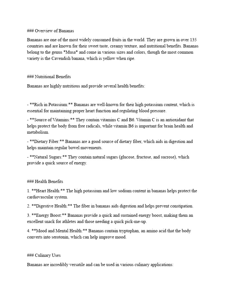 Banana | PDF | Banana | Carbohydrates
