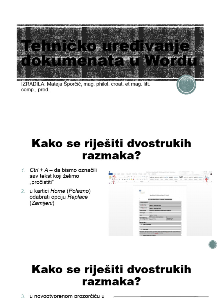 Upute Za Korekciju Teksta U Wordu | PDF