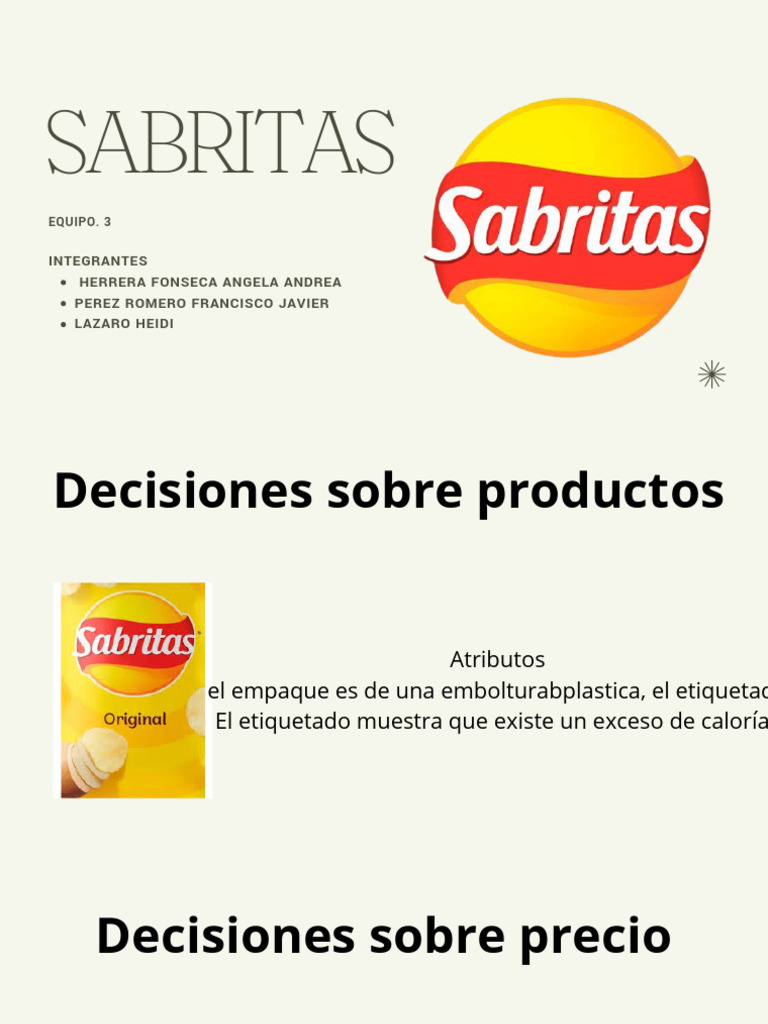 Ciclo de Vida de Sabritas: Estrategias Clave | PDF | Economias
