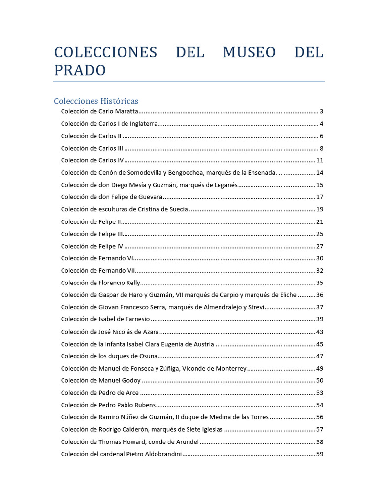 Colecciones Del Museo Del Prado | PDF | Francisco Goya | Peter Paul Rubens