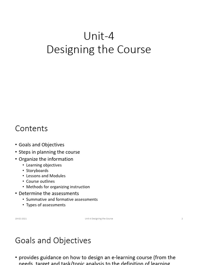 Chapter-4 Designing the Course - PDF Format | PDF | Learning | Knowledge