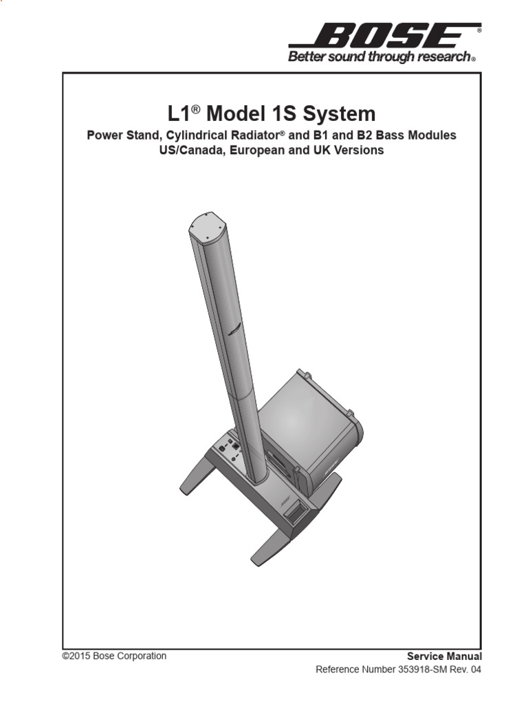 L1 Model 1S System: ® Power Stand, Cylindrical Radiator and B1 and B2 ...