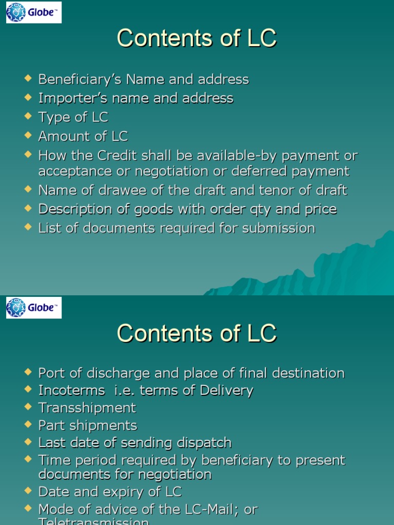 Contents of LC | PDF | Cargo | Freight Transport