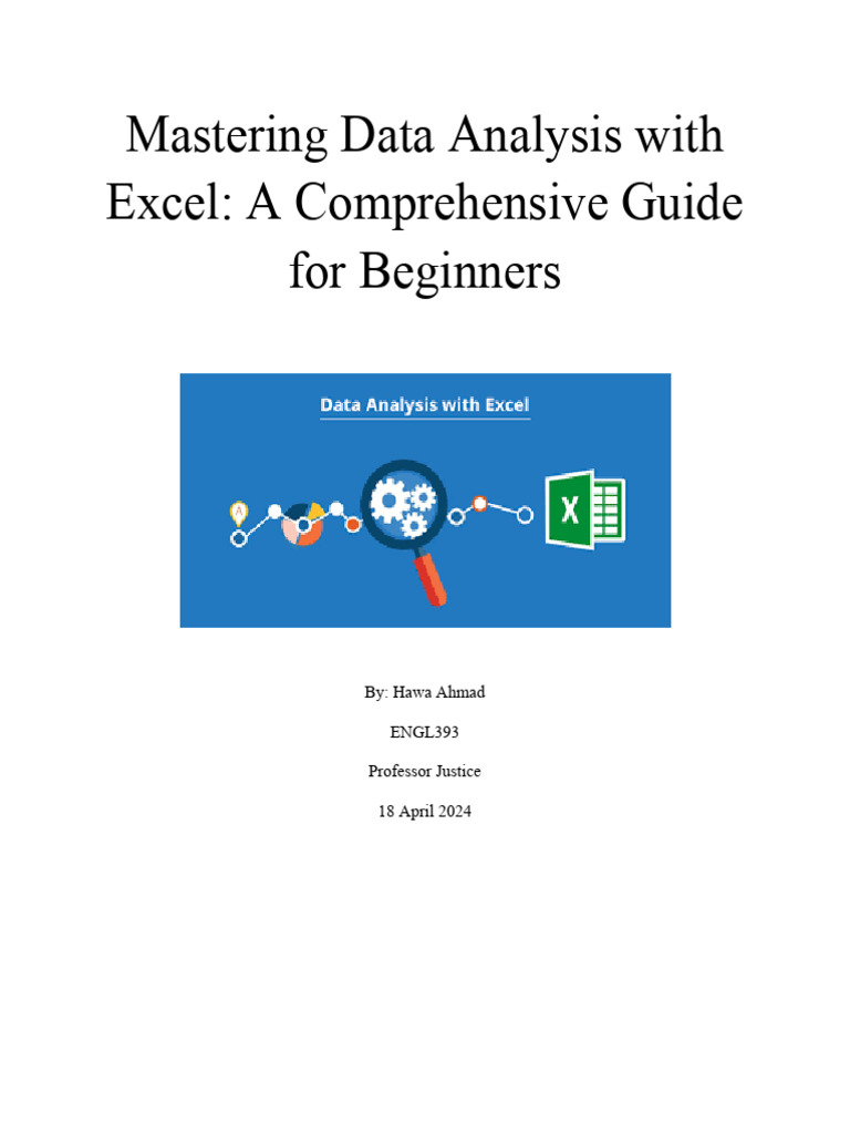 instructions | PDF | Data Analysis | Microsoft Excel