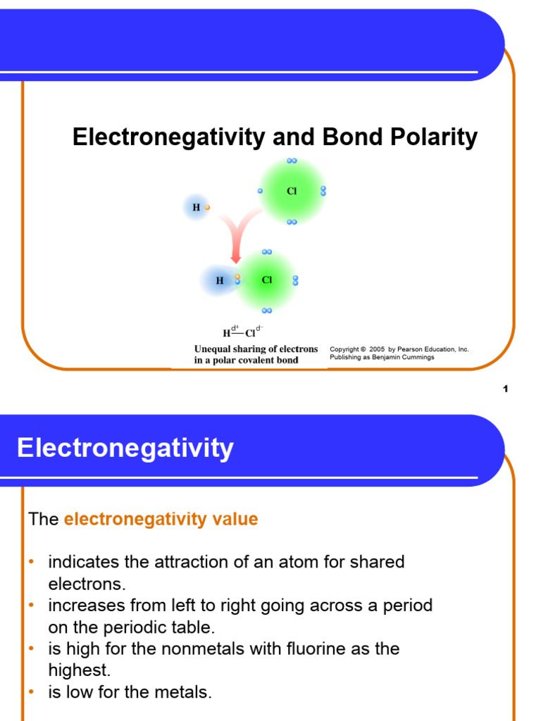 Electronegativity and Bond Polarity | Download Free PDF | Chemical ...