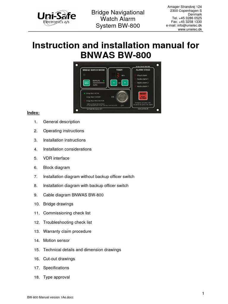 BW-800 Manual Version 1ae | PDF | Light Emitting Diode | Relay