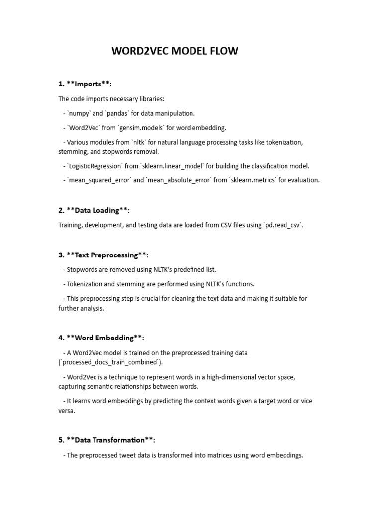 Word2Vec Sentiment Analysis Guide | PDF