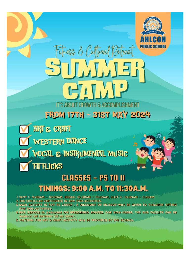 Summer Camp Circular | PDF