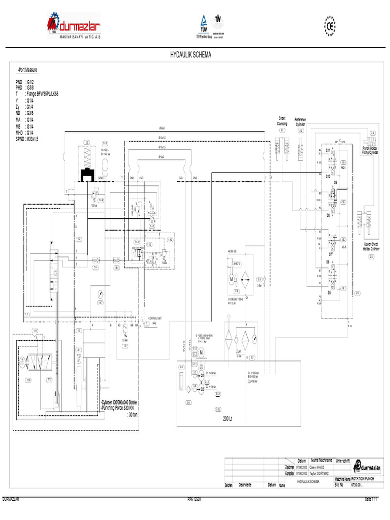 Rotation Punch Hydaulik Schema | PDF