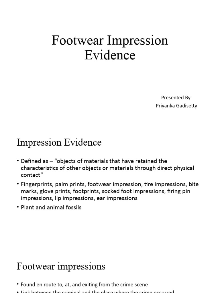 Footwear Impression Evidence | PDF | Crime Scene | Fingerprint