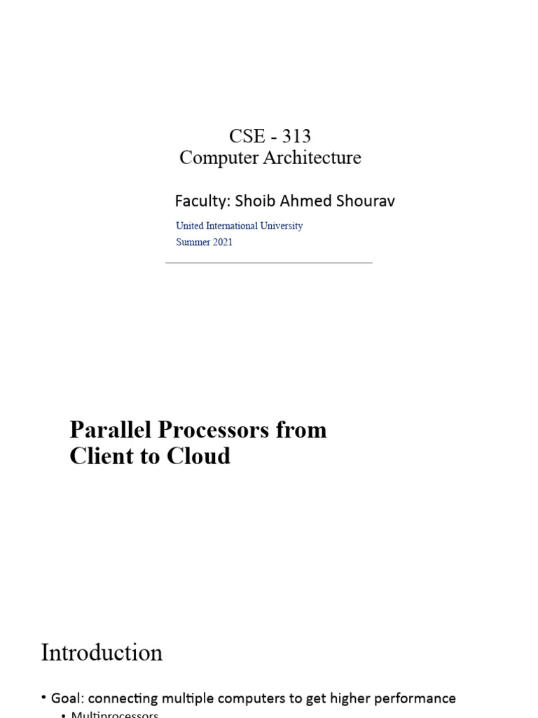 Ca Lecture 11 | PDF | Parallel Computing | Multi Core Processor