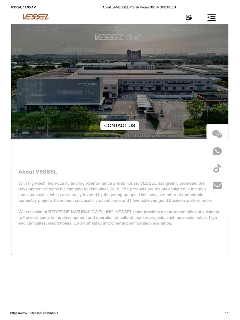 About us-VESSEL Prefab House 303 INDUSTRIES | PDF