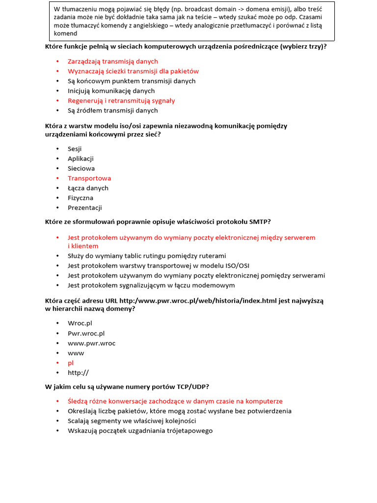 Sieci Testowniki I Netacad W PDF | PDF