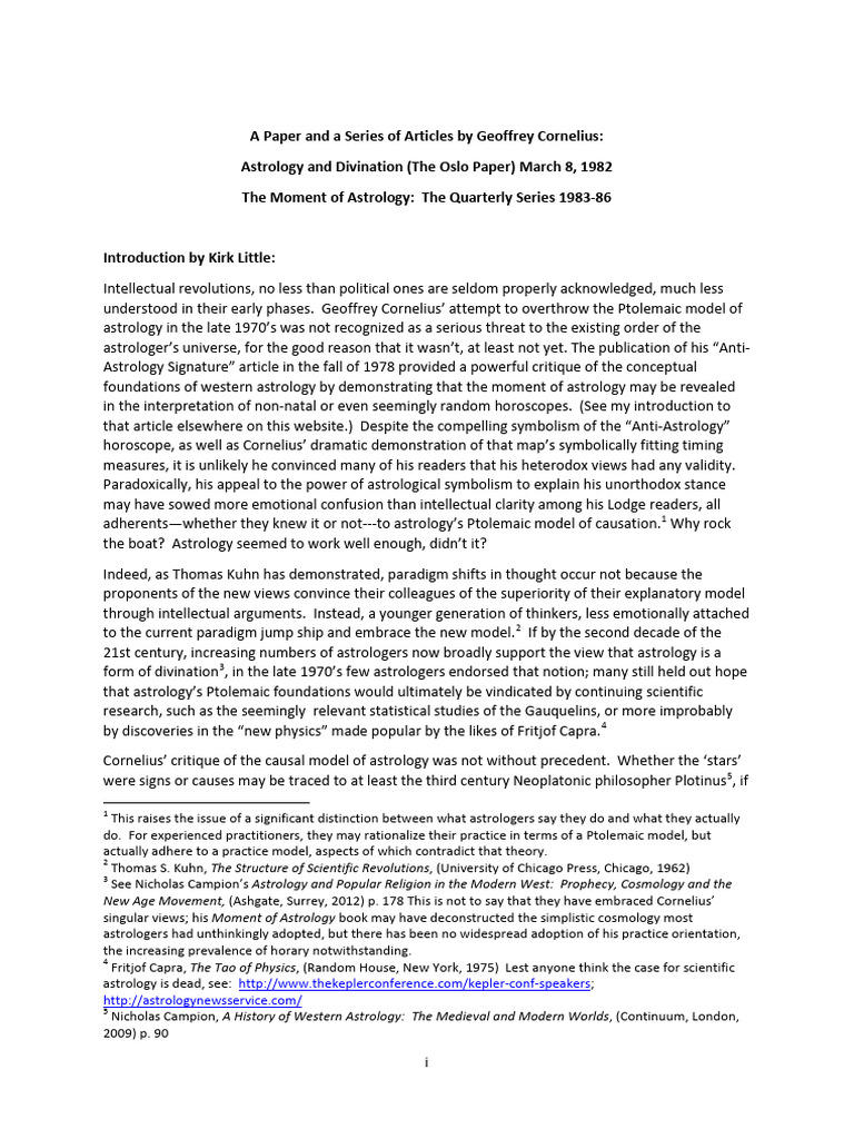 Cornelius Geoffrey Oslo and Moment | PDF | Synchronicity | Astrology