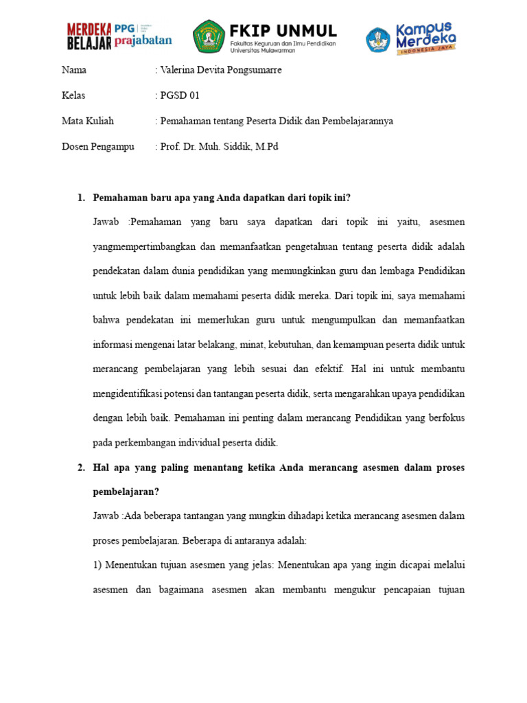 Aksi Nyata - T3 - Valerina Devita Pongsumarre | PDF