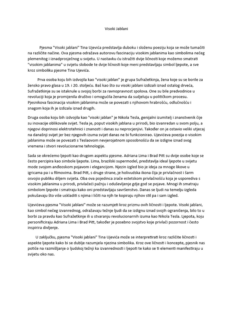 Visoki Jablani | PDF