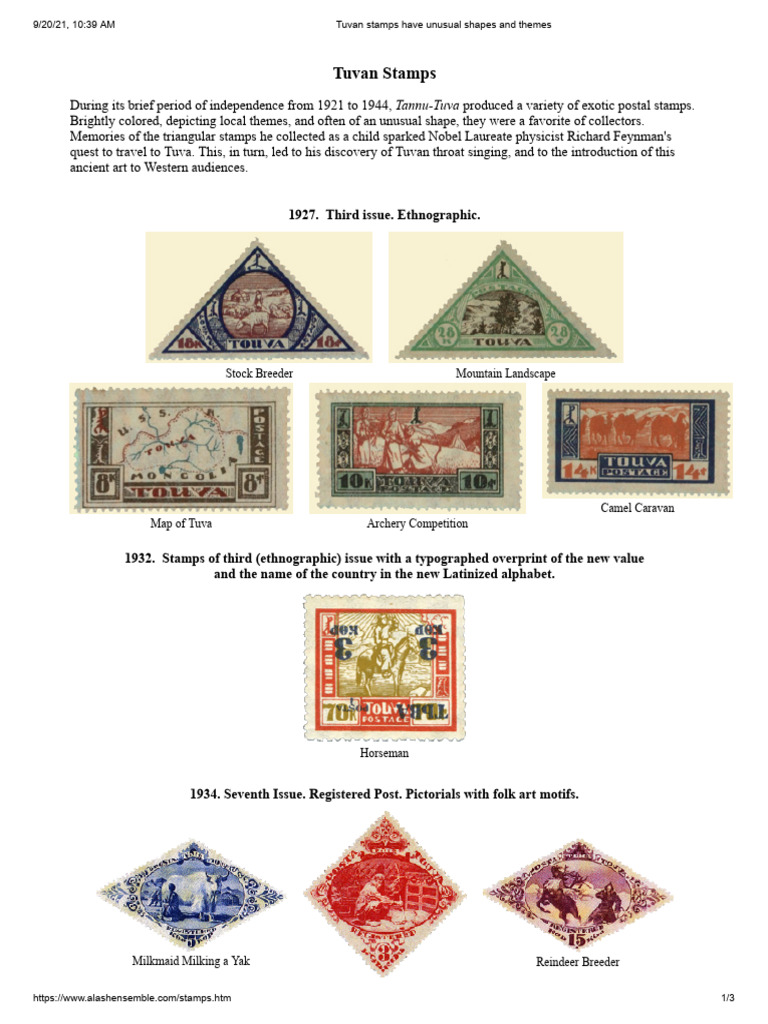 Tuvan Stamps for Collectors | PDF | Postage Stamp | Written Communication