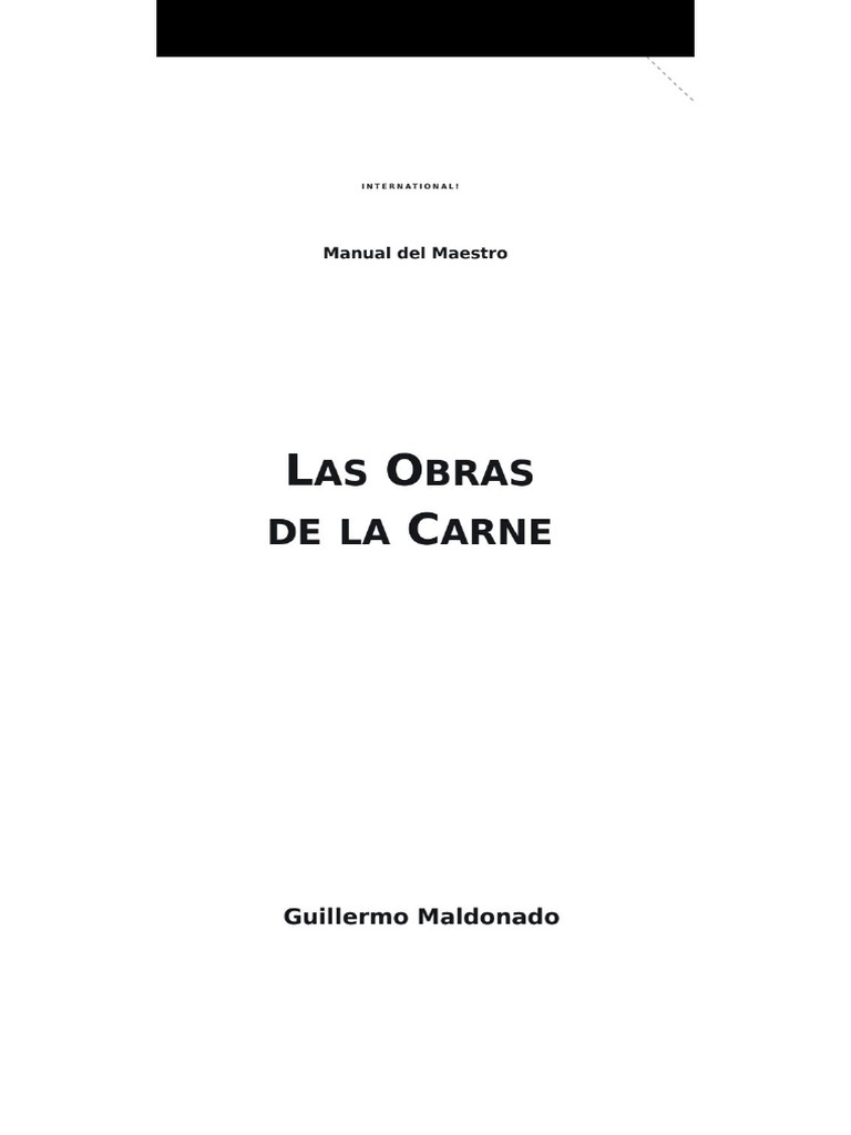 Obras de La Carne. Guillermo Maldonado | PDF Obras de La Carne. Guillermo Maldonado | PDF