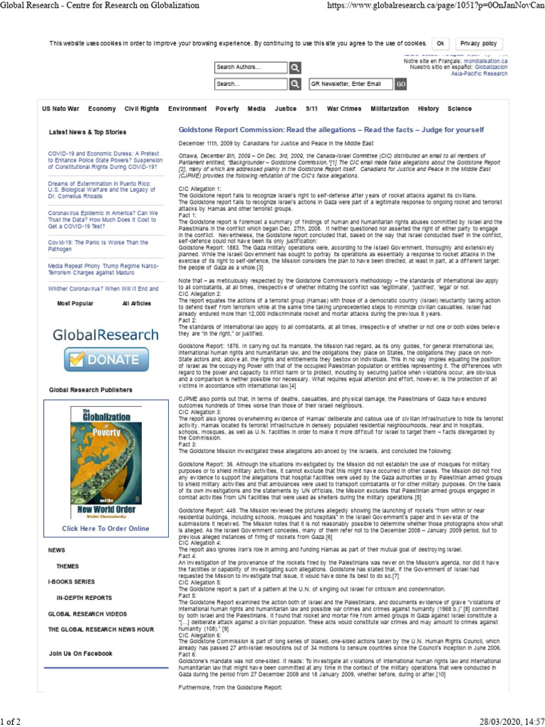 Global Research - Centre For Research On Globalization | PDF | Hamas ...