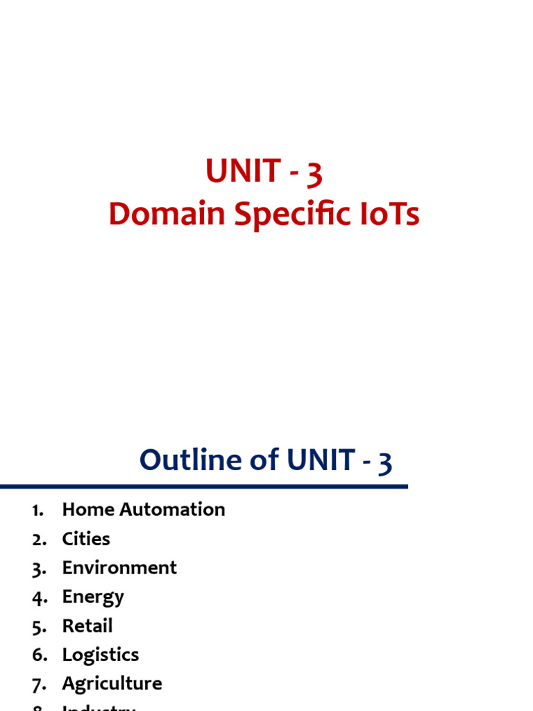 01 Domain Specific Iot Presentation | PDF | Smart Grid | Electrical Grid
