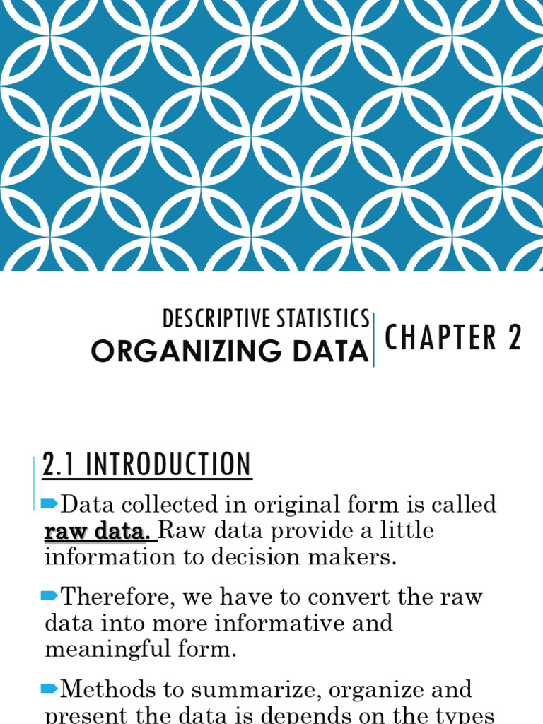 CHAPTER 2 DESCRIPTIVE STATISTICS PART 1 Qualitative Data Table & | PDF ...