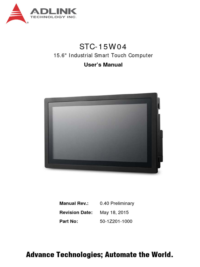 STC-15W04 20151216 Preliminary en | PDF | Bios | Booting
