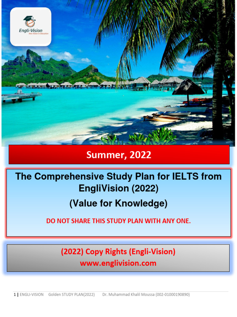 The Comprehensive Study Plan Engli-Vision 7.2022f | PDF | International ...