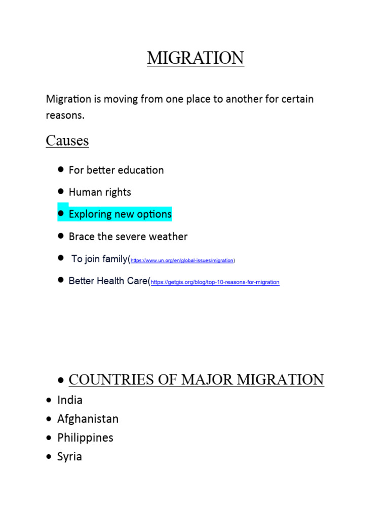 Migration | PDF