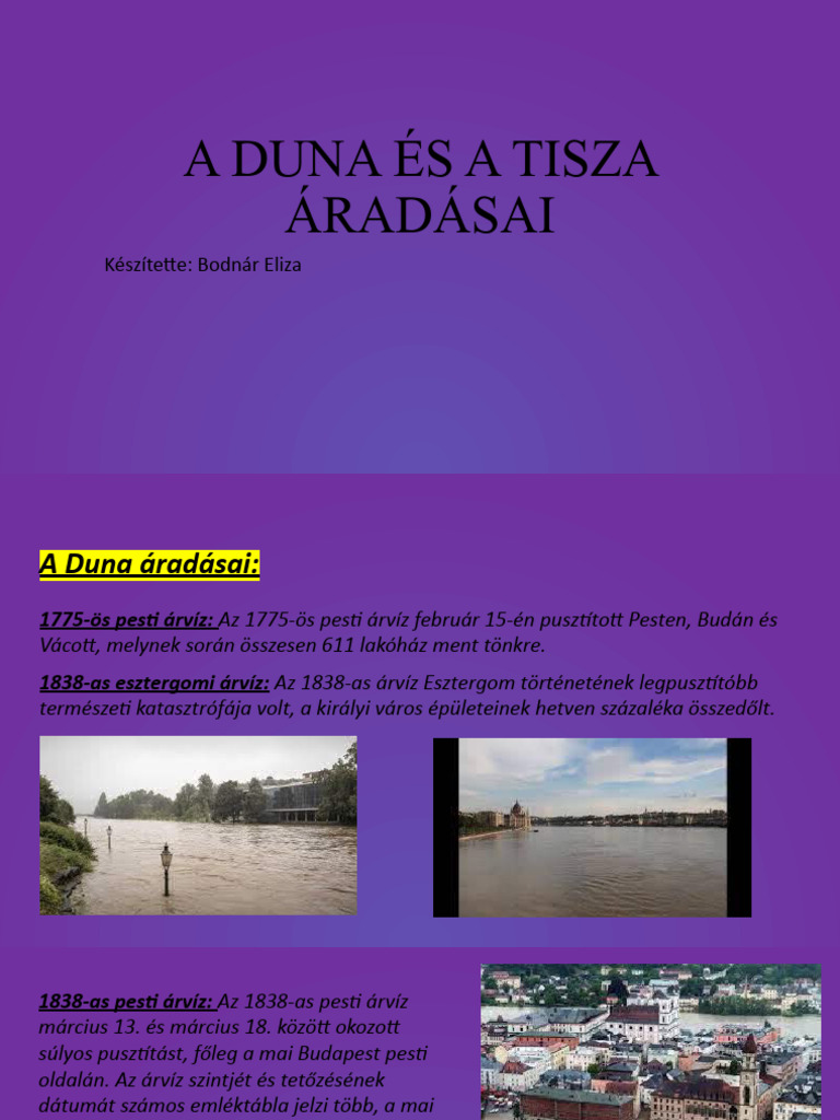 A Duna És A Tisza Áradásai | PDF