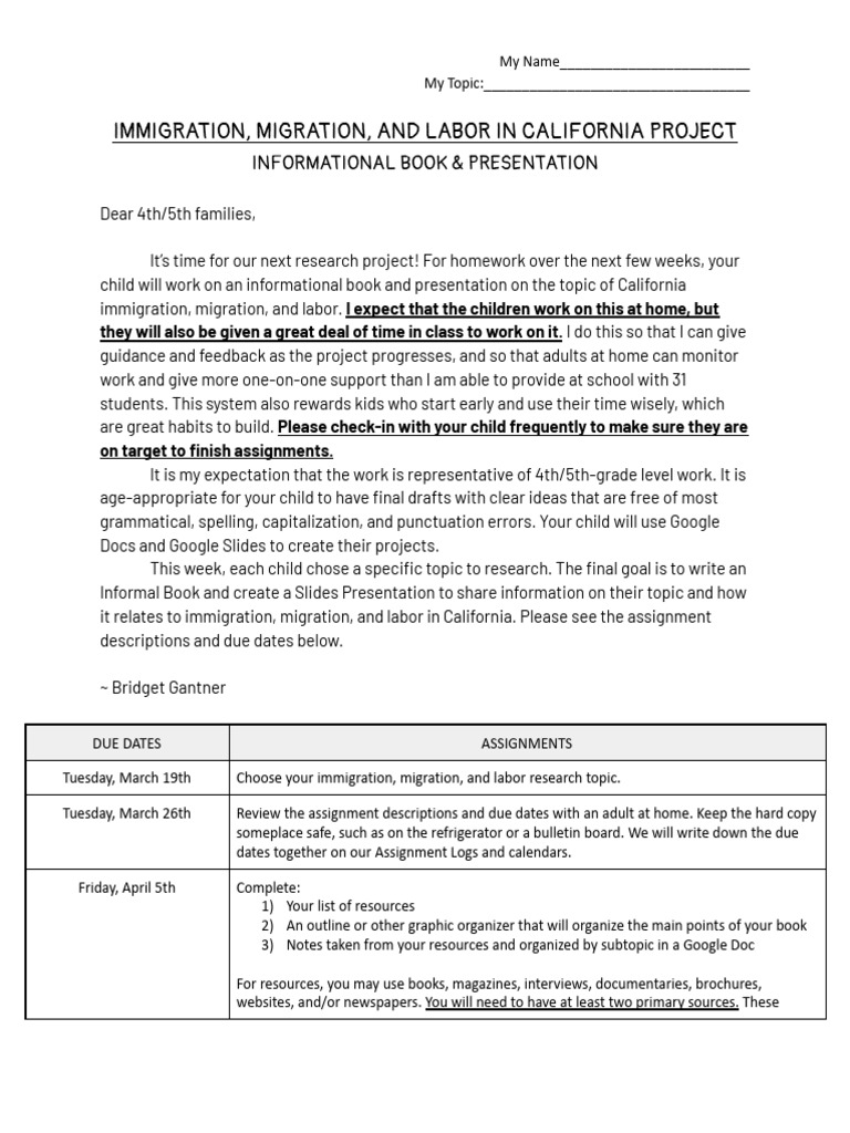 Immigration Migration and Labor in California Project 3 | PDF | Social ...