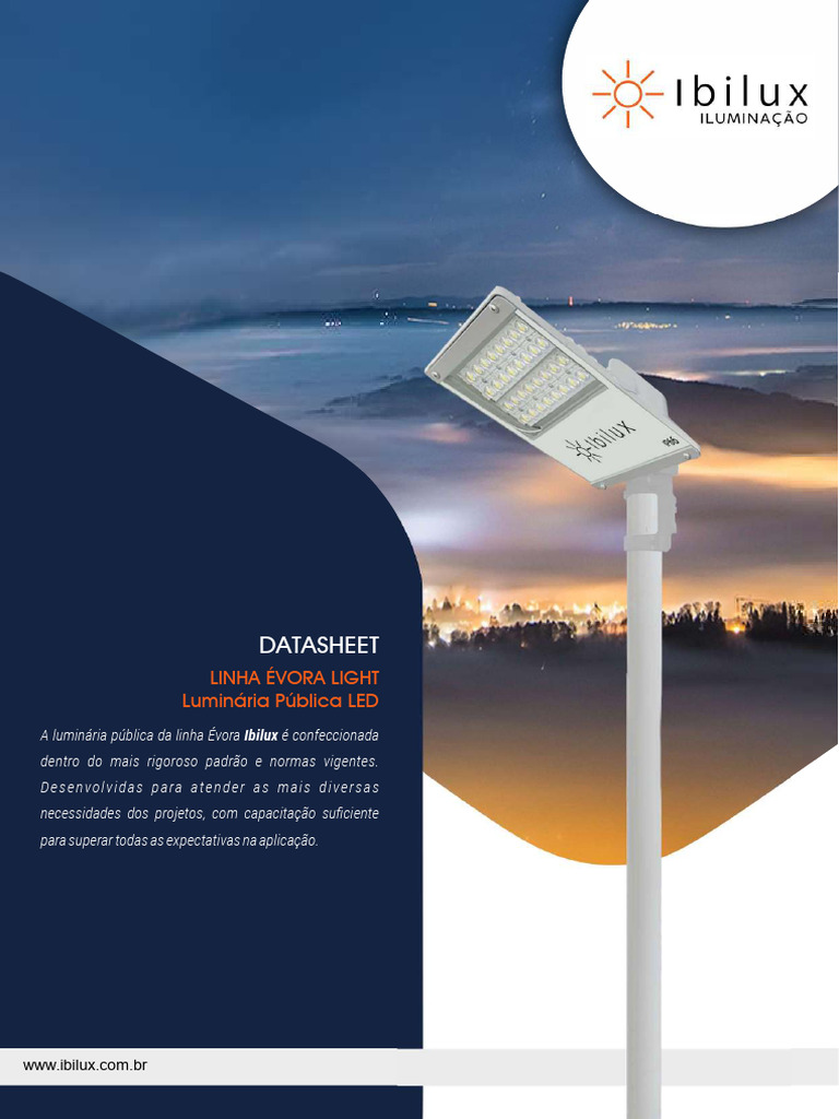 Datasheet Luminária Led Évora Light | Download grátis PDF | Diodo ...