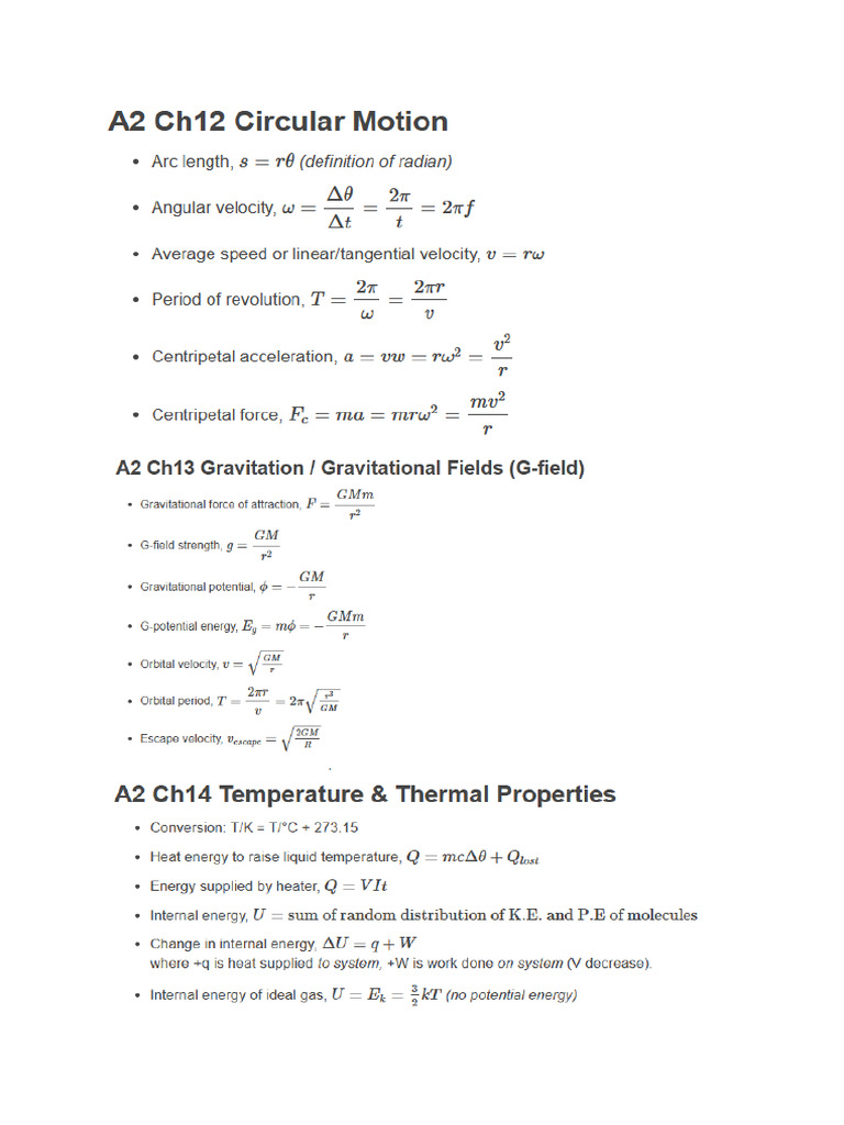 A2 Formulaee | PDF