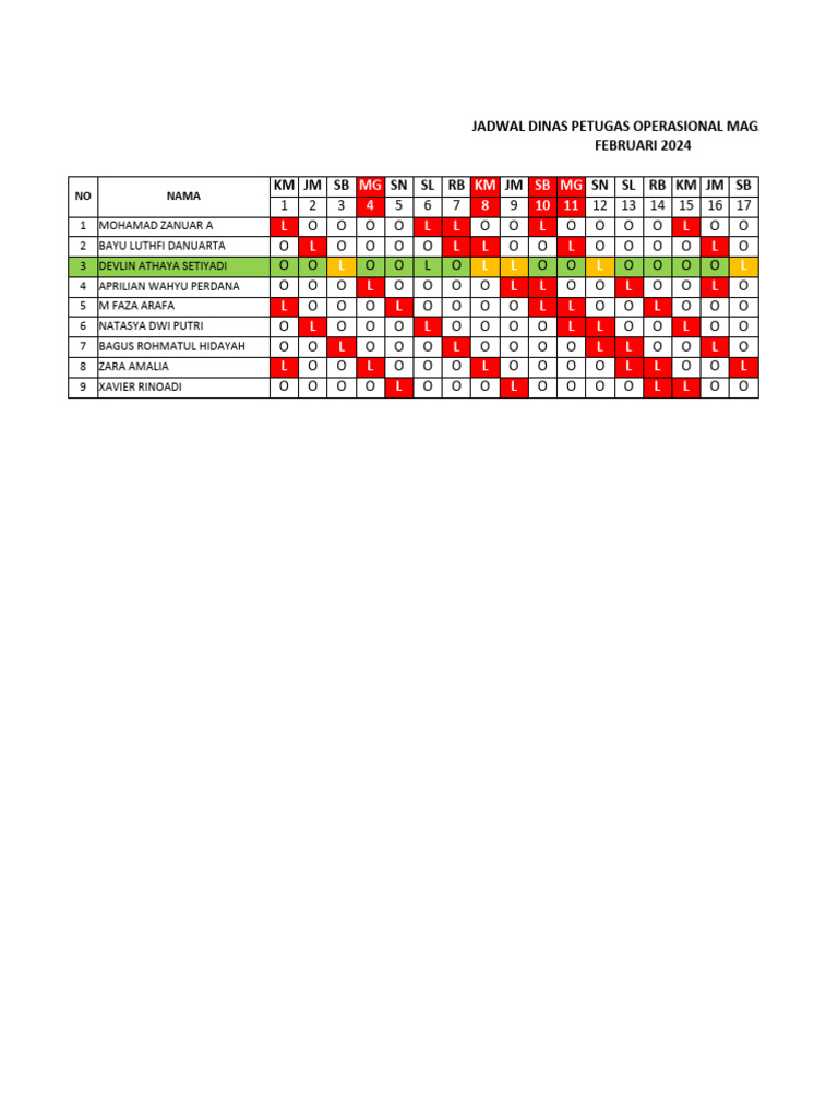 Jadwal | PDF
