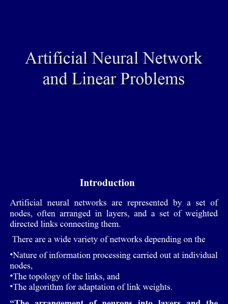 Lect 7 Single Layer NN | PDF | Artificial Neural Network | Computational Science
