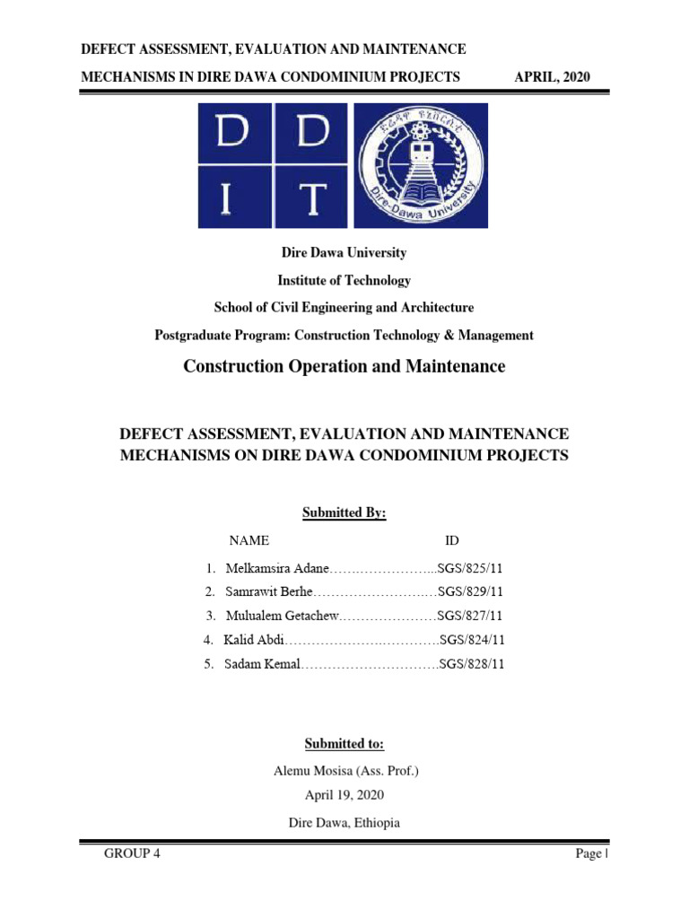 Maintenance Project (Group 4) | PDF | Reliability Engineering | Policy