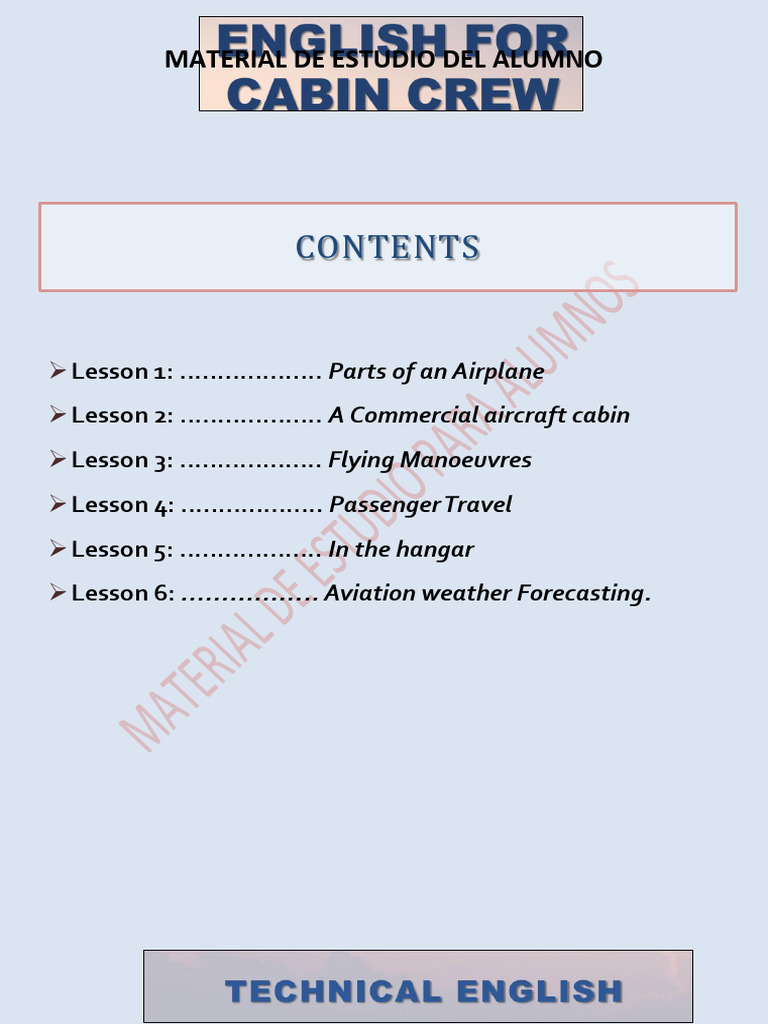 CABIN CREW STS' MATERIAL. | PDF | Meal
