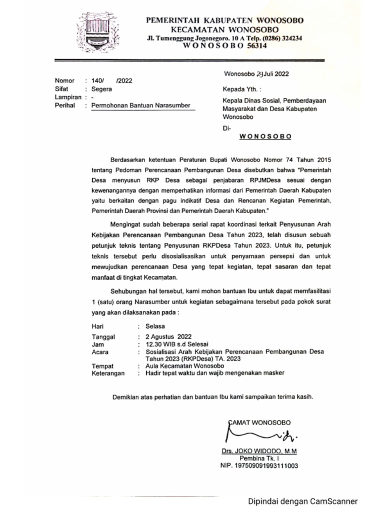 Undangan RKPDes Kades | PDF