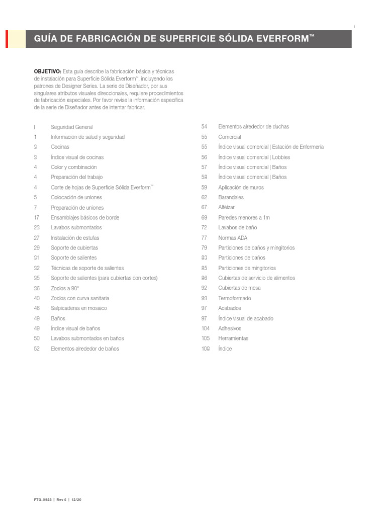 Everform Solidsurface Fabrication Guide | PDF | Residuos | Agua