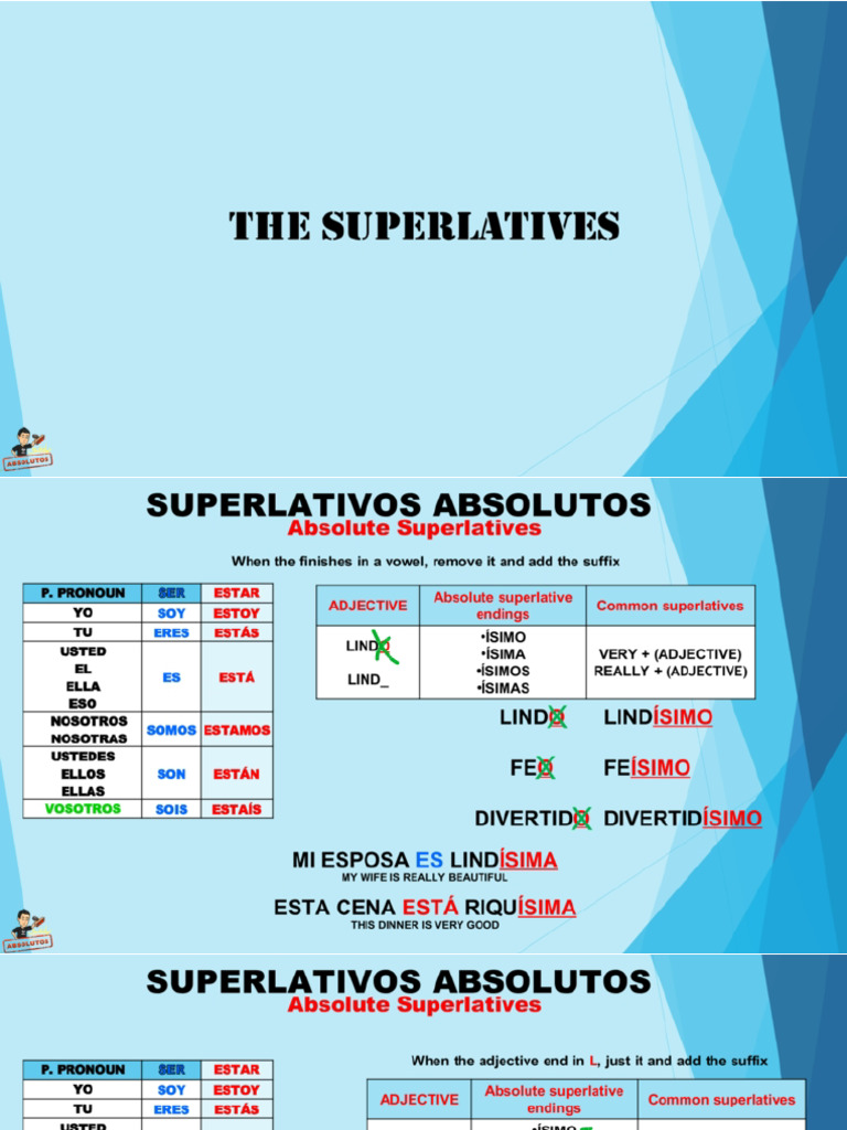 Absolute Superlatives Rules | PDF