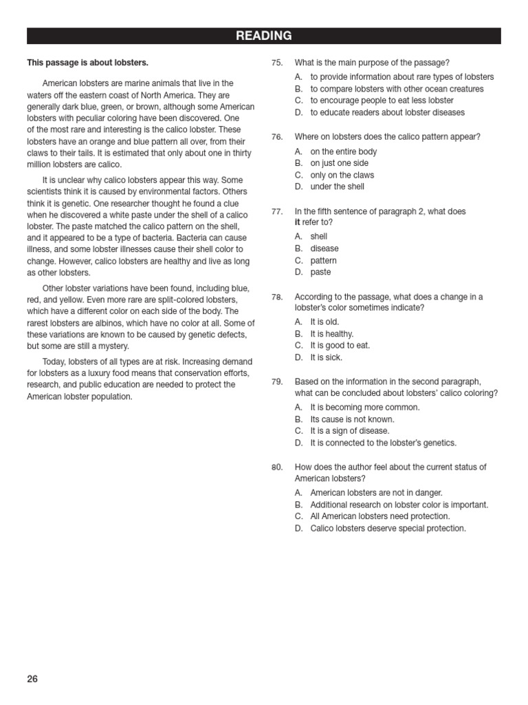 Páginas 26 - 31de ECCE Sample Test Booklet - Vol 1005 | PDF | Continent ...