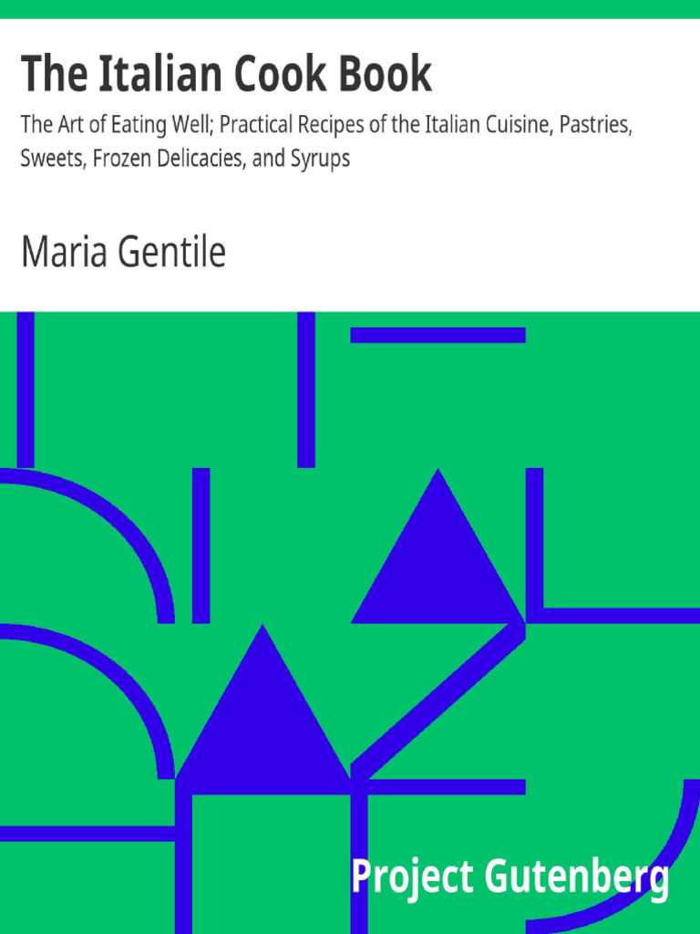 The Italian Cook Book | PDF | Spaghetti | Tomato Sauce