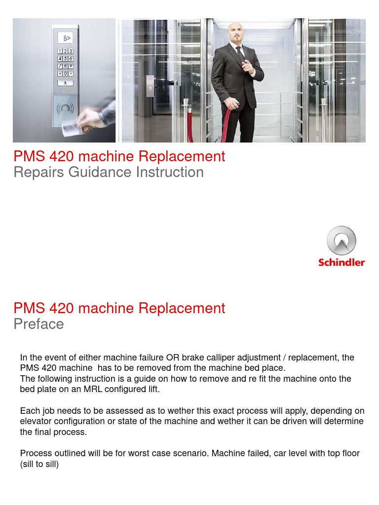 Elevator Machine Replacement Guide | PDF | Elevator | Machines