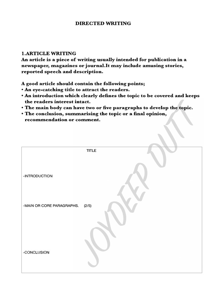 Directed Composition Formats | PDF
