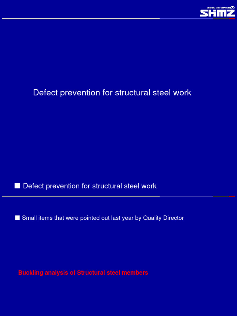 14 49 Steel Structure Prevention of Defect1 | PDF | Screw | Construction