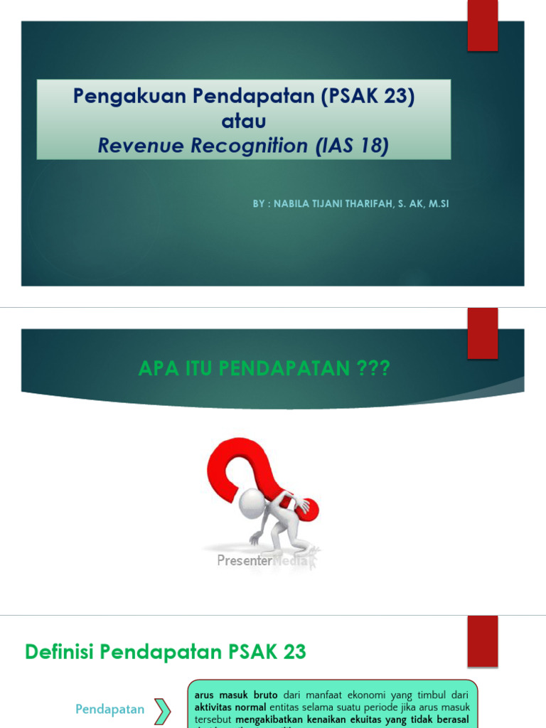 Psak 23 - Pengakuan Pendapatan | PDF