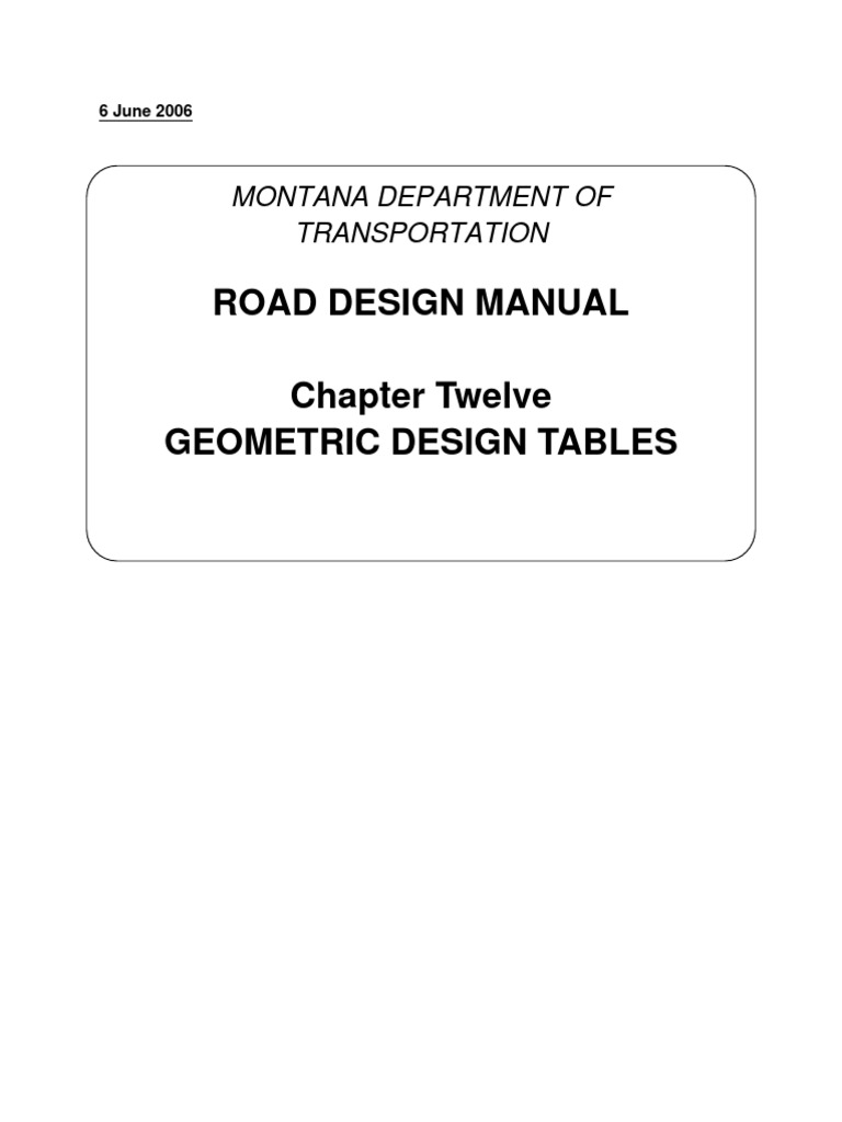 12 Geometric Design Tables | PDF | Lane | Controlled Access Highway
